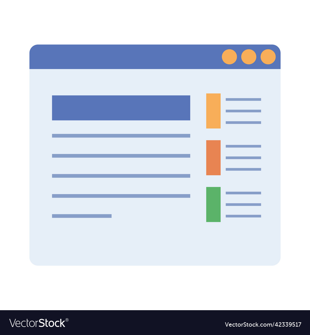 Blue webpage template Royalty Free Vector Image