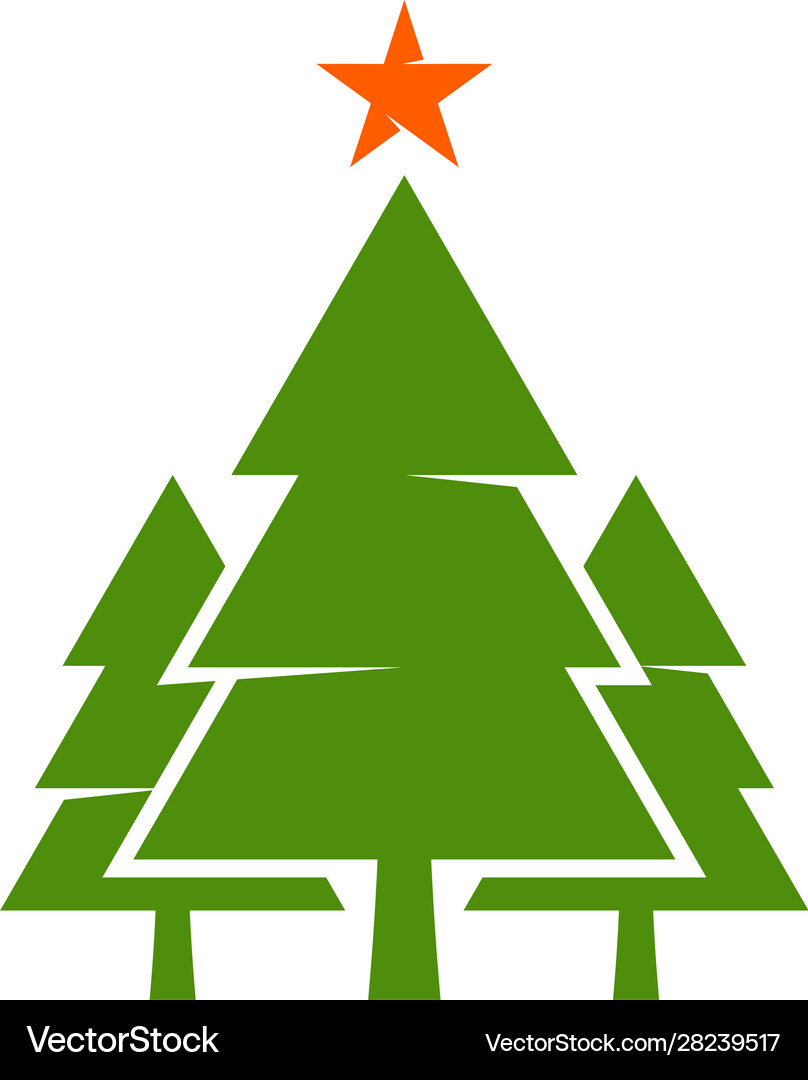 Christmas icon logo design template with many Vector Image