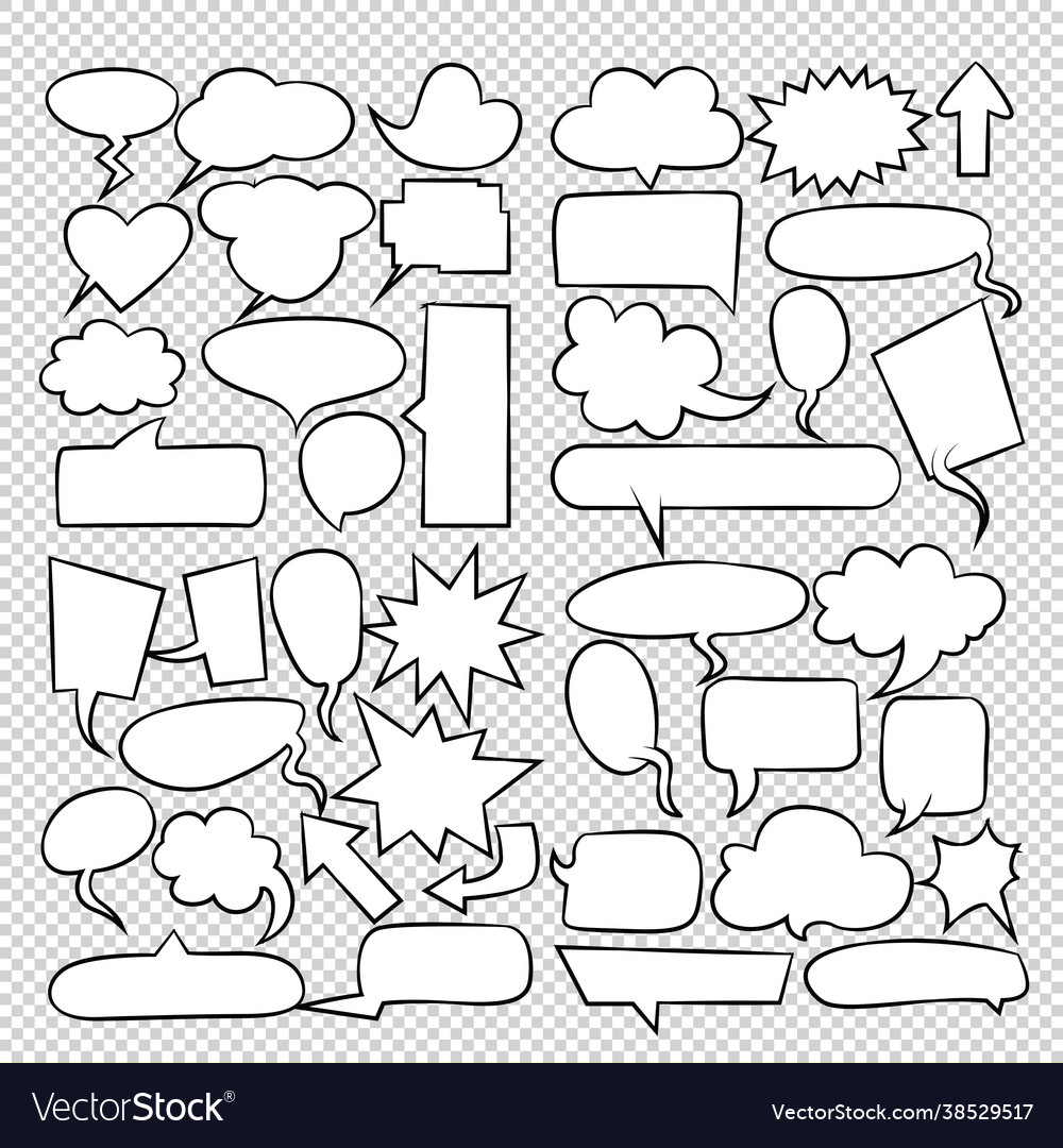 Comic bubble speech balloons speech cartoon Vector Image Comic bubble speech balloons speech cartoon Vector Image