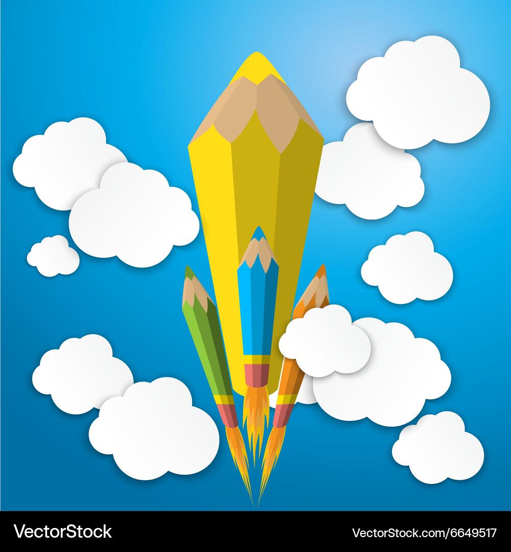 Creative start concept flat Royalty Free Vector Image