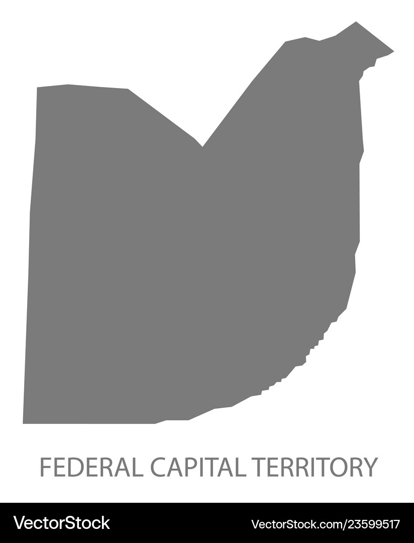 Federal capital territory nigeria map grey Vector Image