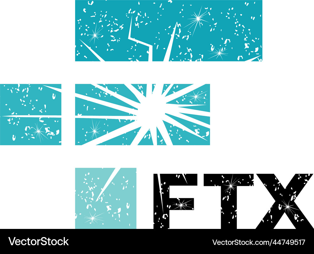Ftx token - the collapse of crypto exchange Vector Image