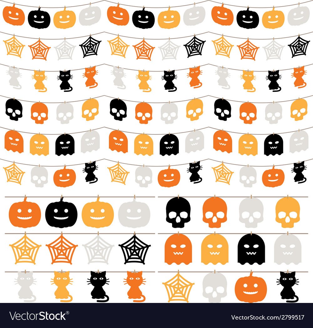 Halloween bunting Royalty Free Vector Image - VectorStock