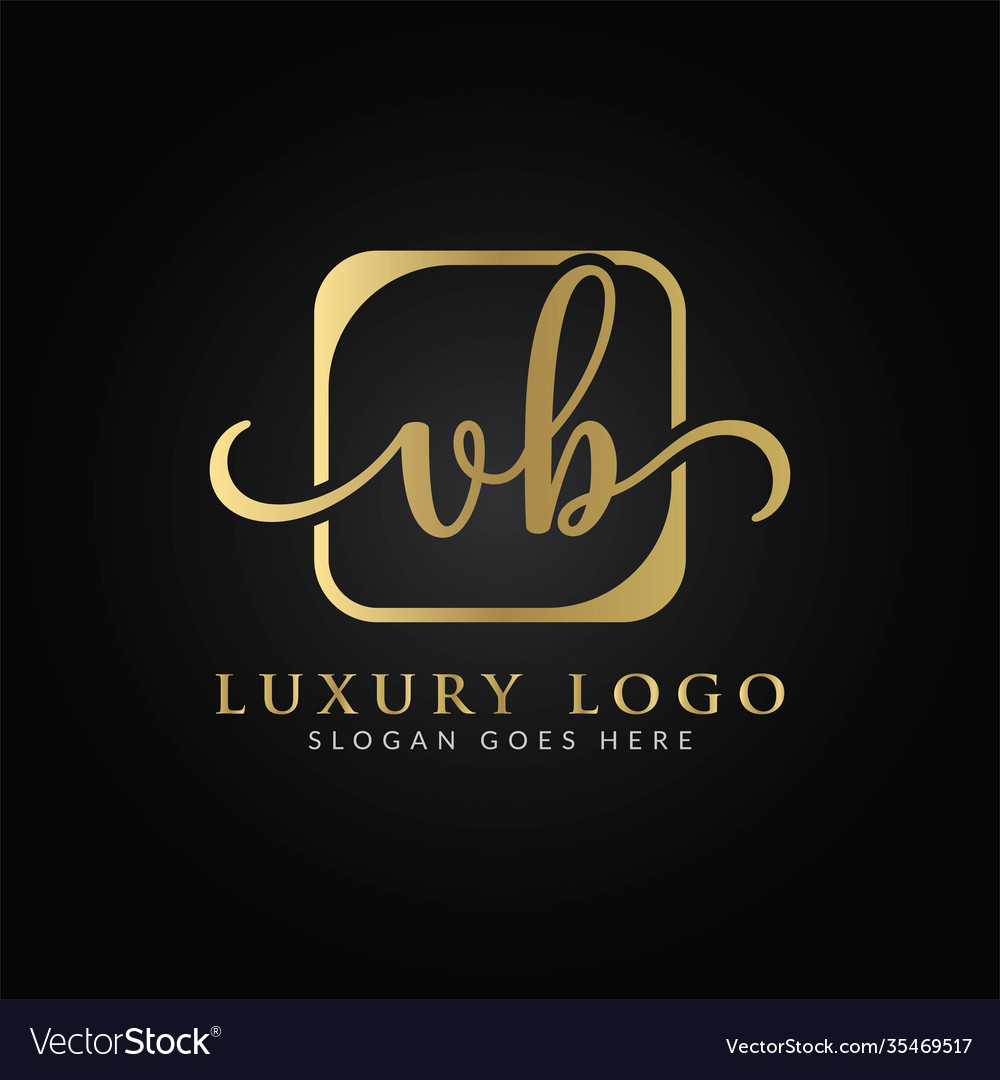 Initial vb letter logo modern typography template Vector Image