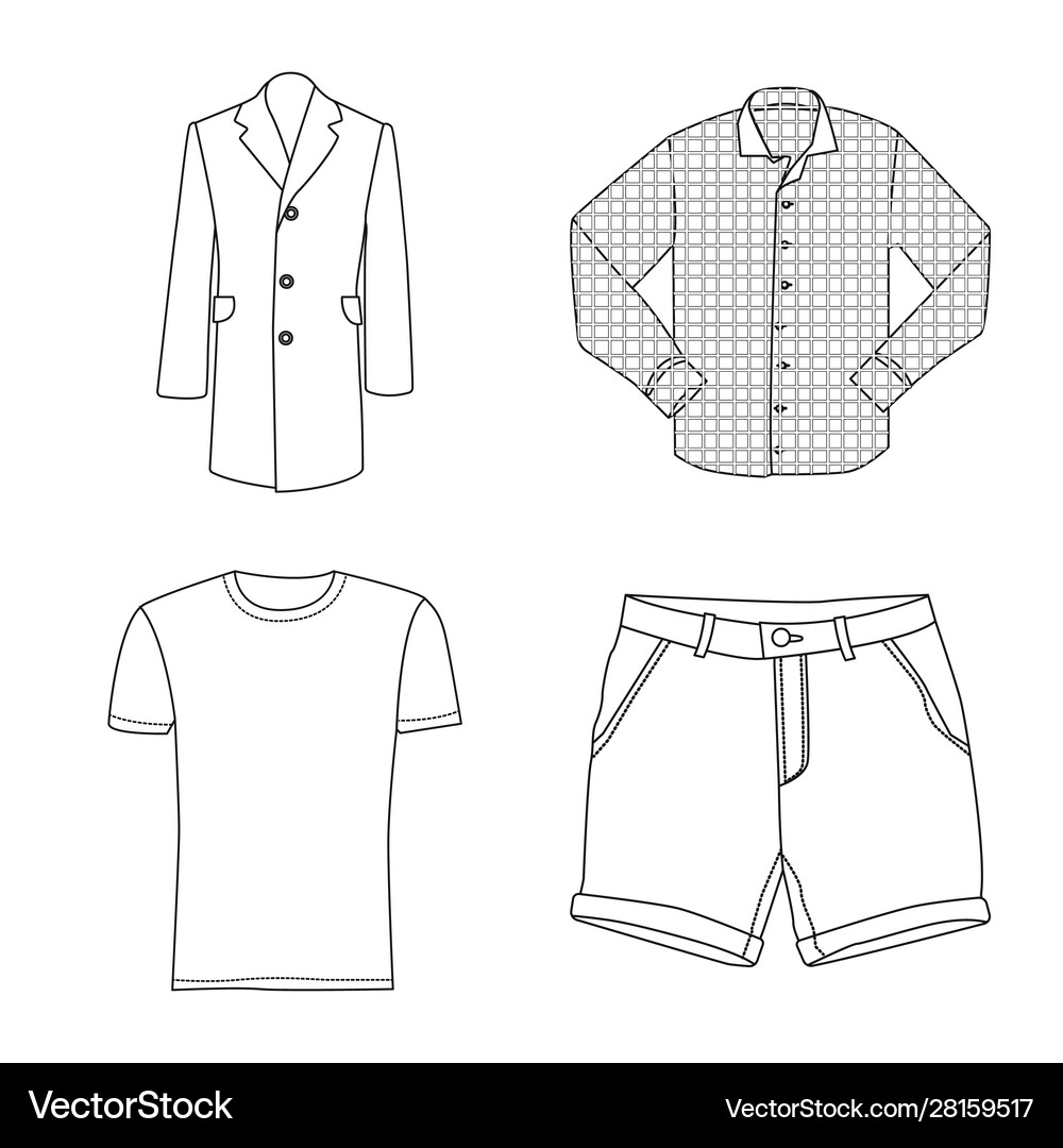 Isolated object man and clothing logo Royalty Free Vector