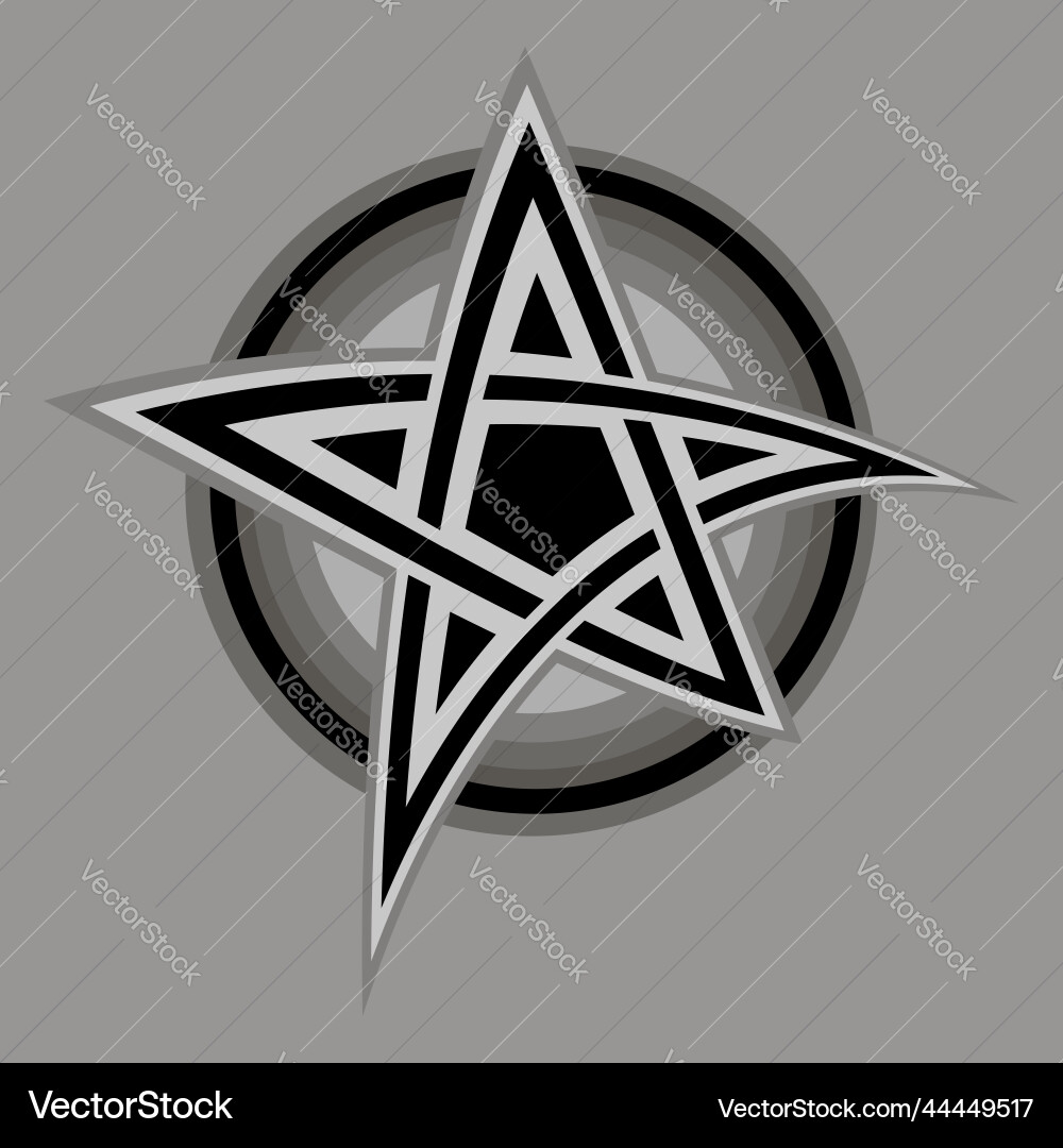 Pentagram sign five pointed star icon magical Vector Image