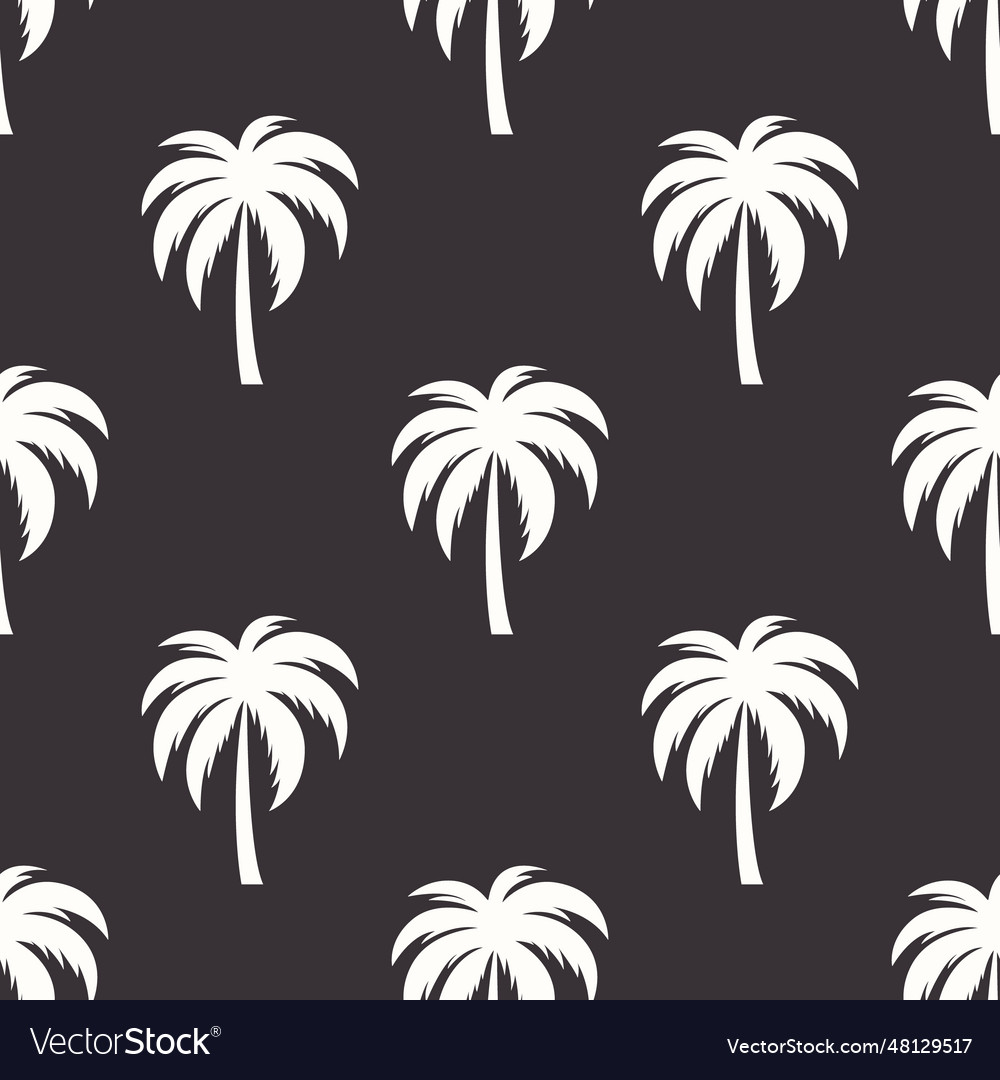 Seamless pattern with palm trees palm tree Vector Image