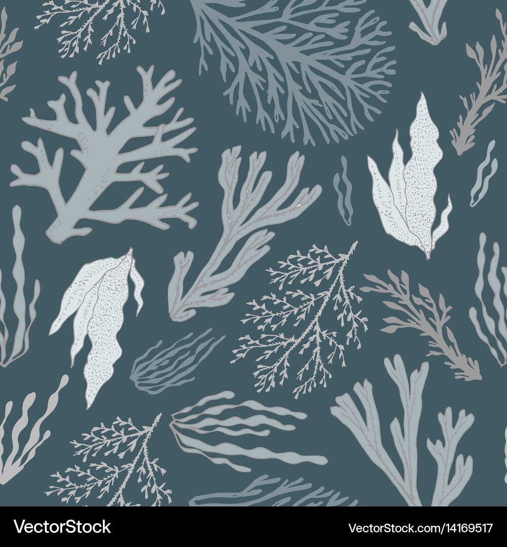 Trendy summer seaweed design Royalty Free Vector Image