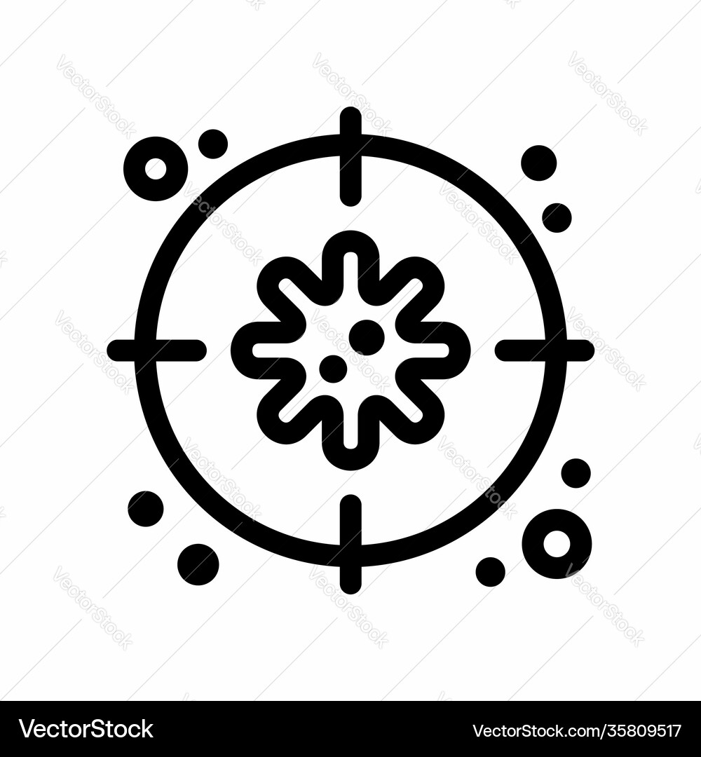 Virus and bacteria in sight infection killing Vector Image