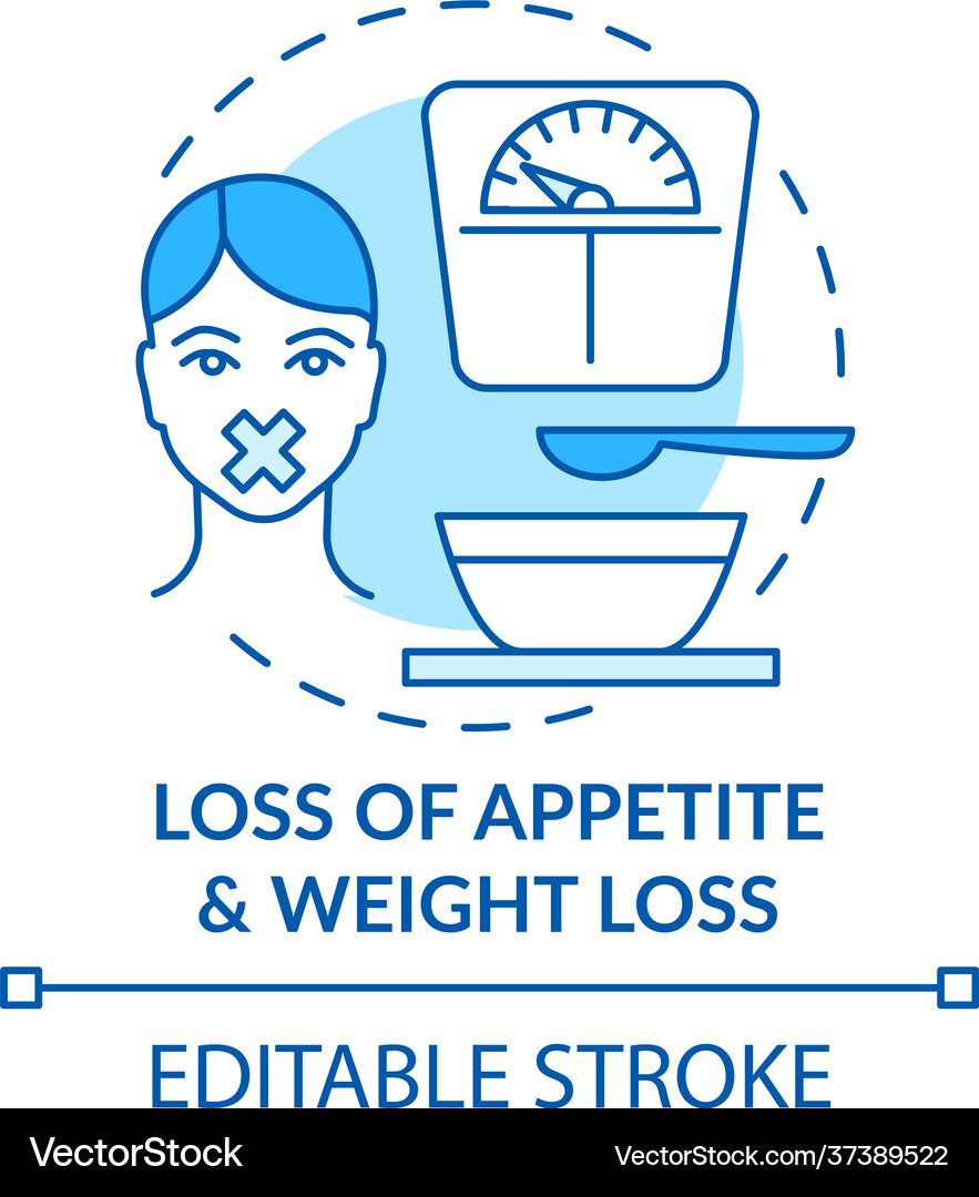 Appetite and weight loss concept icon Royalty Free Vector