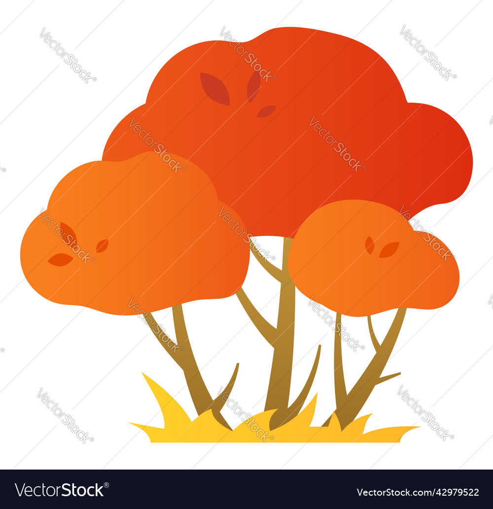 Autumn nature and plants - modern flat design Vector Image