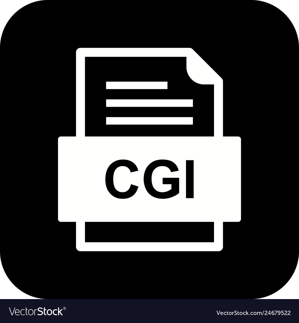 Cgi file document icon Royalty Free Vector Image