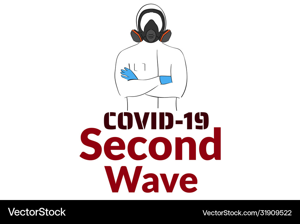 Coronavirus second wave concept covid-19 or 2019 Vector Image