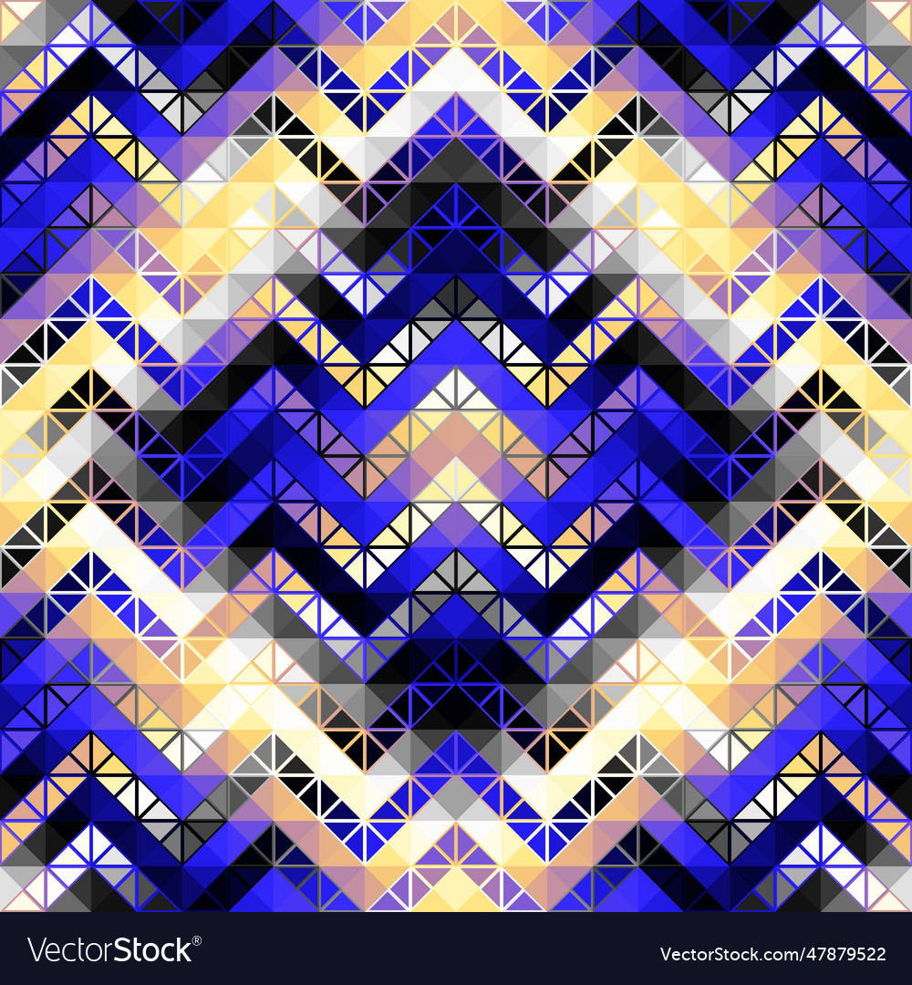 Geometric abstract triangles pattern aztec style Vector Image