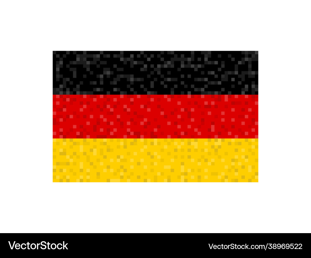 Germany flag pixel art 8-bit sign Royalty Free Vector Image