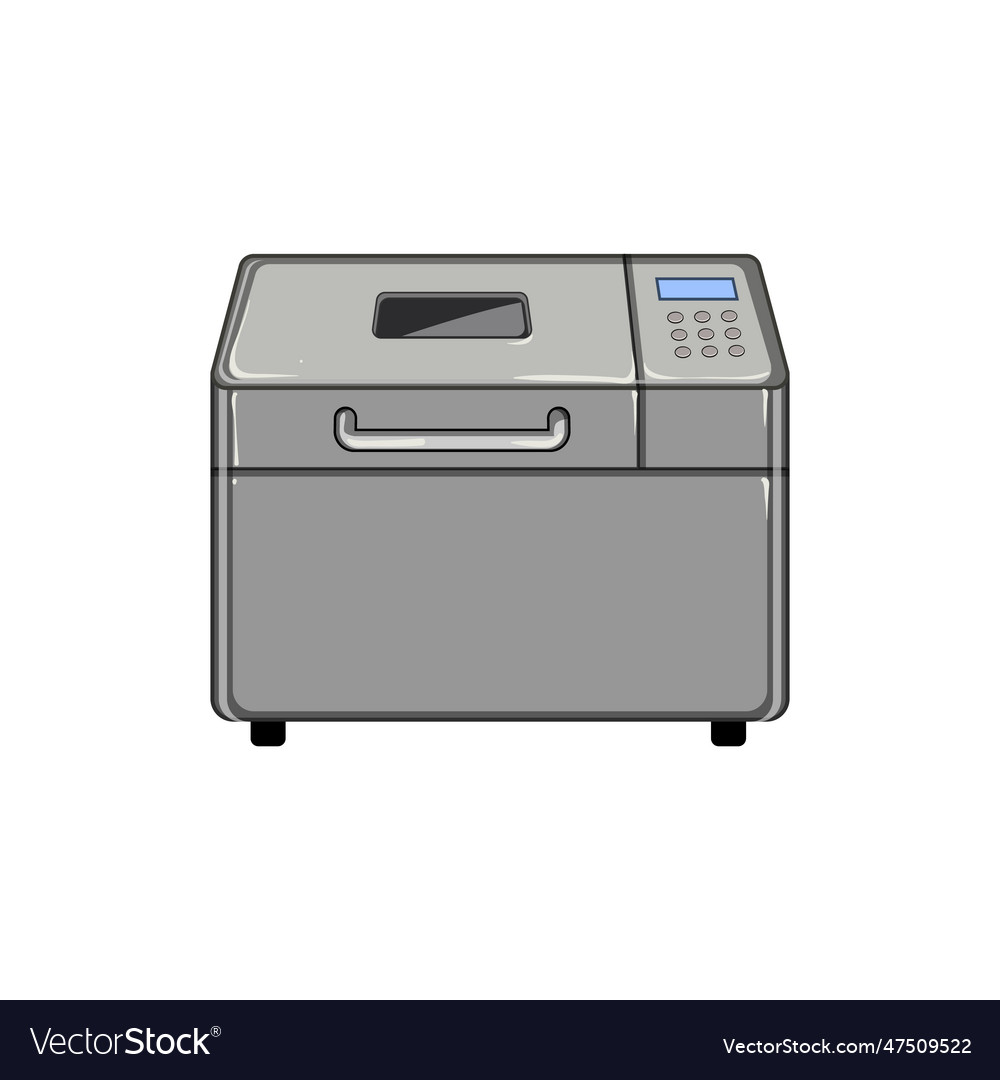 Making bread maker cartoon Royalty Free Vector Image