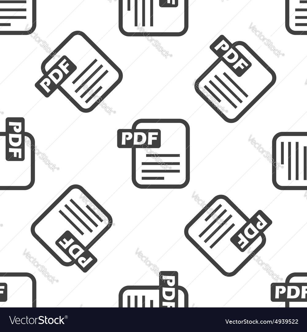 Pdf file pattern Royalty Free Vector Image - VectorStock