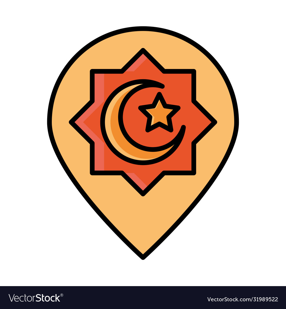 Pointer location eid mubarak islamic religious Vector Image