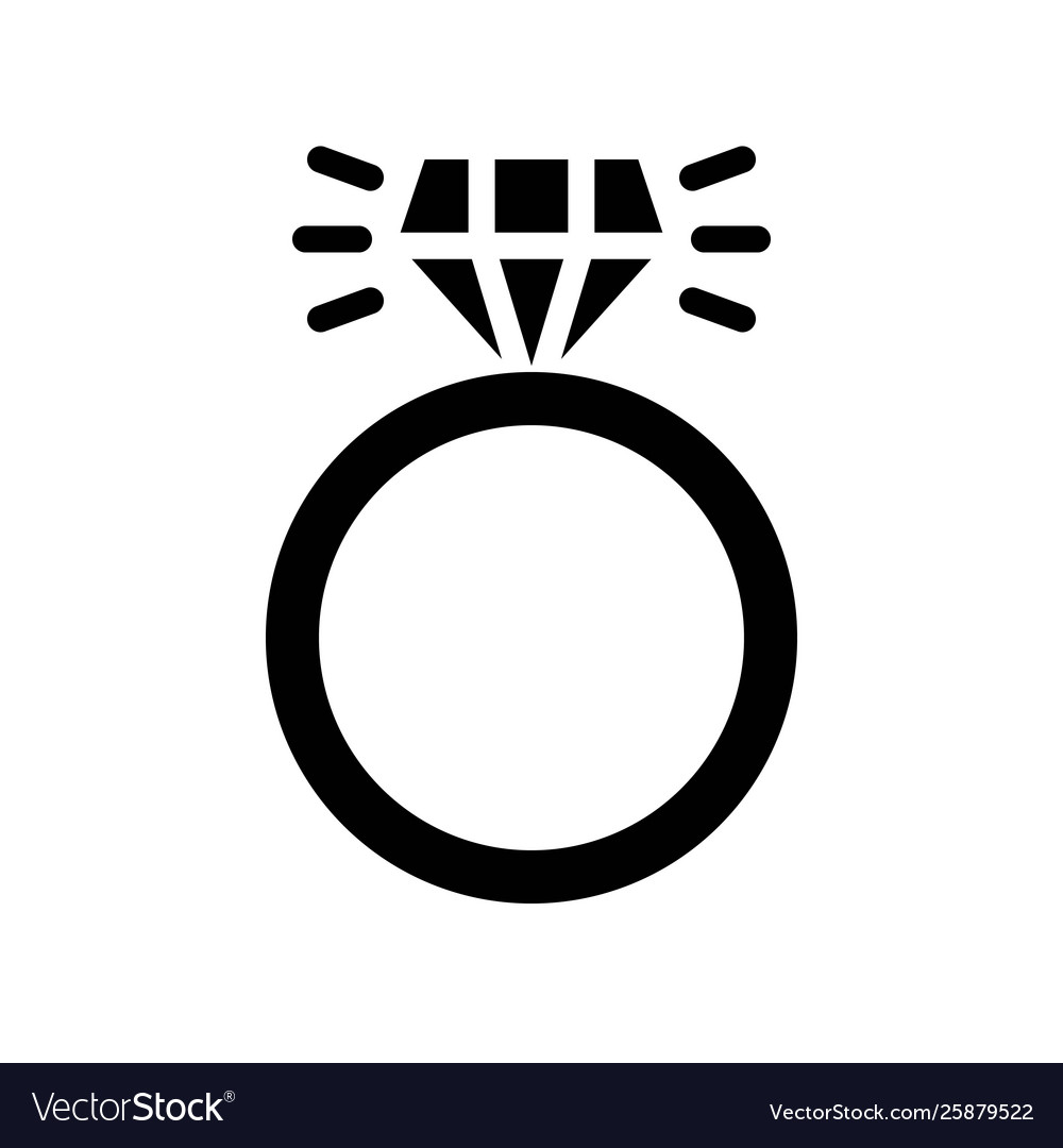 Ring isolated solid style icon Royalty Free Vector Image