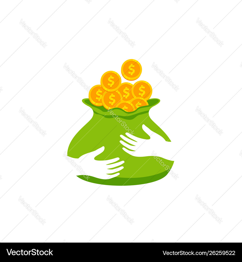 Saving money icon symbol design Royalty Free Vector Image