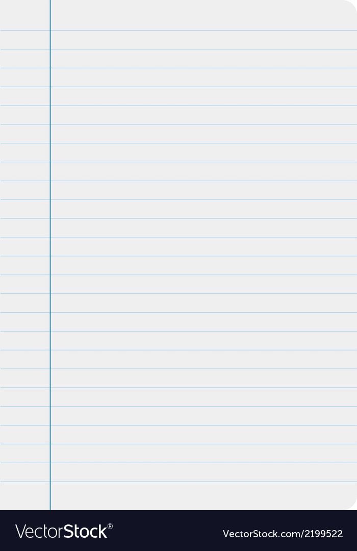 Sheet paper lines Royalty Free Vector Image - VectorStock