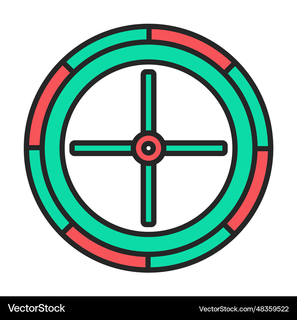 Sniper sight iconcolor logo isolated Royalty Free Vector