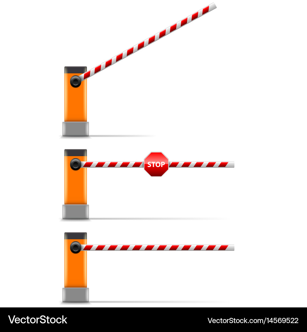 Street barrier isolated on white Royalty Free Vector Image