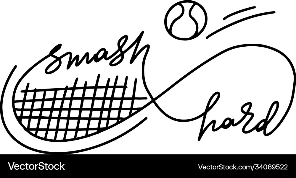 Tennis Smash Event Cover Royalty Free Vector Image