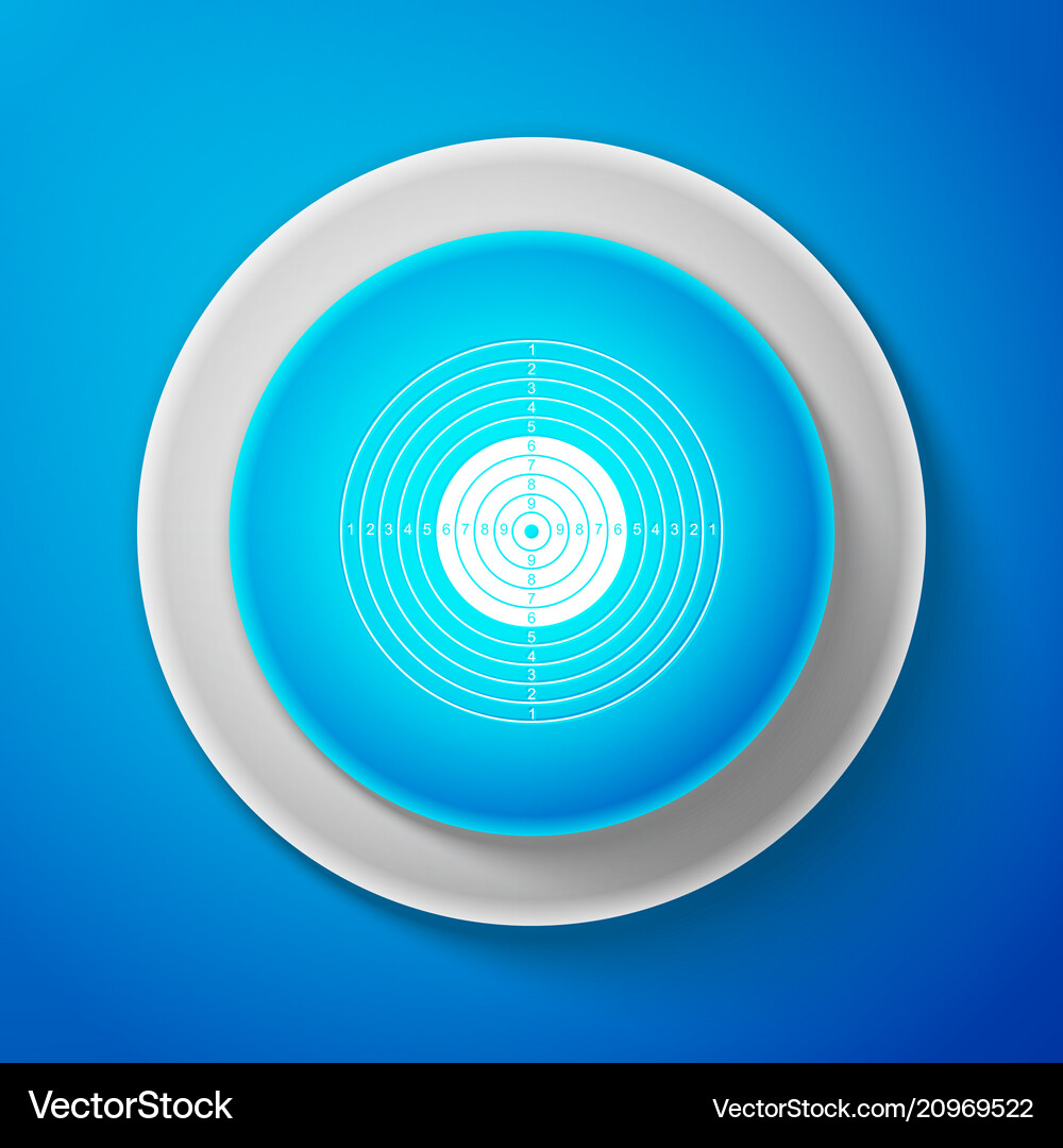 White target sport for shooting competition icon Vector Image