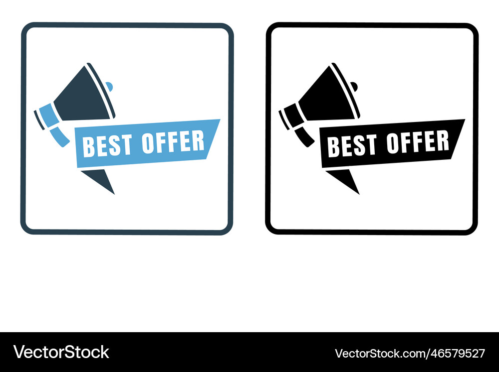 Best offer icon icon related to shopping solid Vector Image