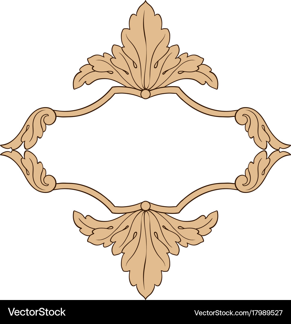 Classic vintage baroque ornament Royalty Free Vector Image