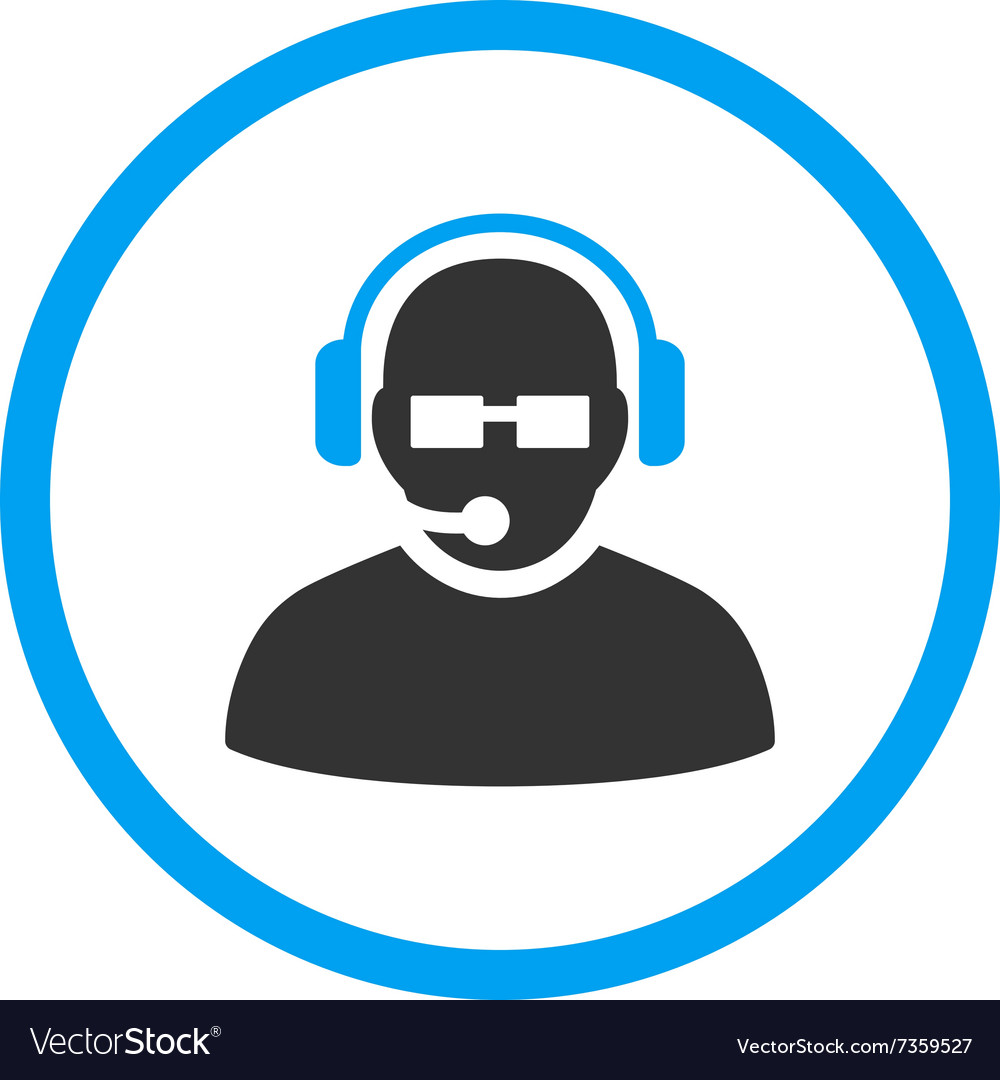 Operator rounded icon Royalty Free Vector Image