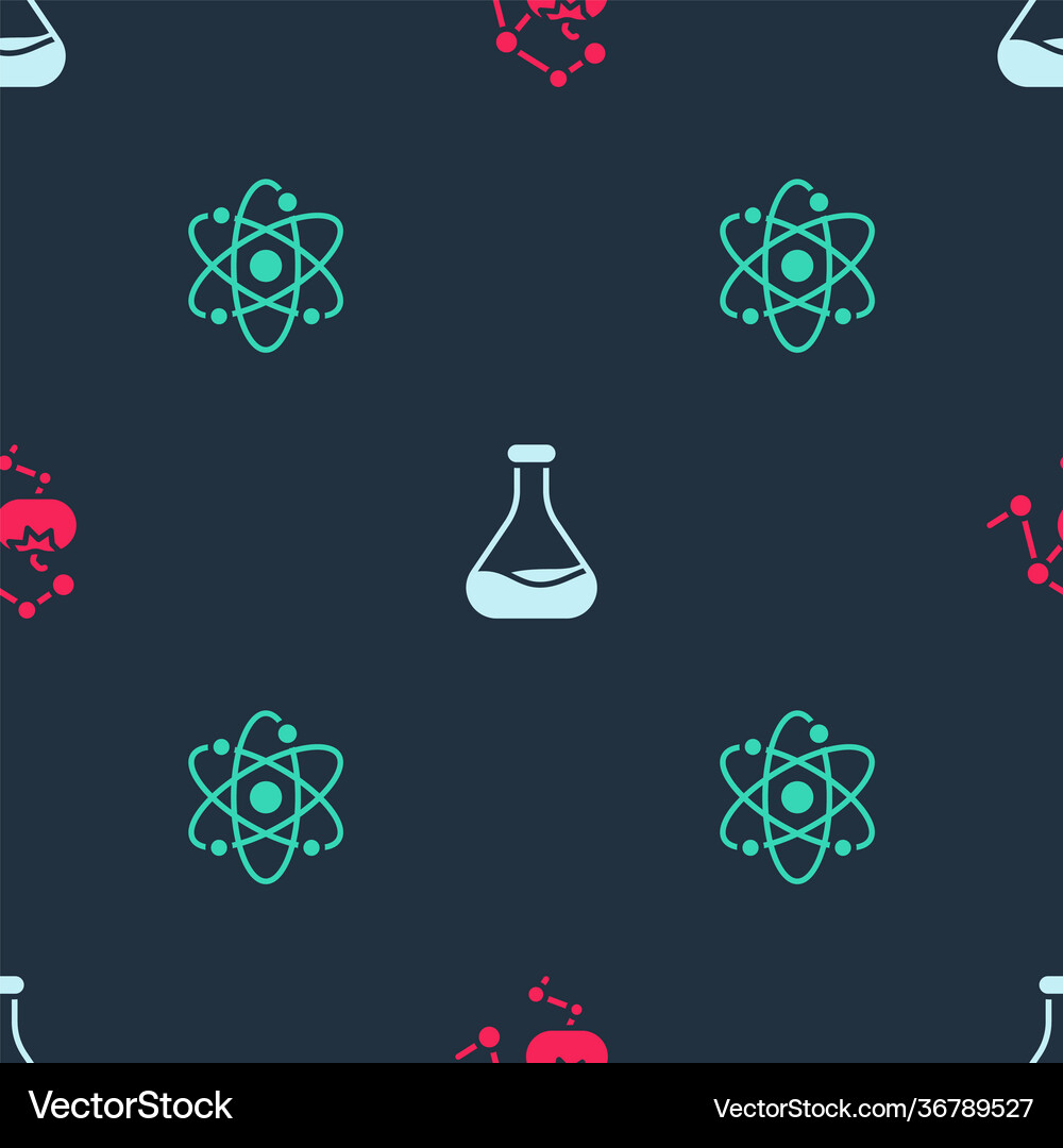 Set genetically modified food test tube and flask Vector Image