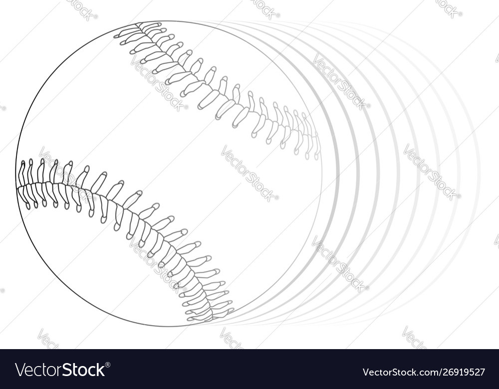 Speeding baseball Royalty Free Vector Image - VectorStock