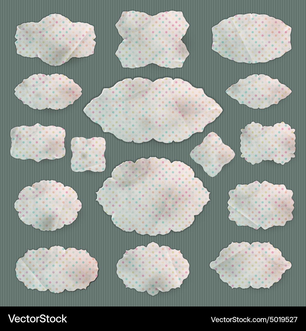 Vintage polka dot card set eps 10 Royalty Free Vector Image