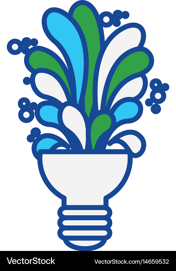 Bulb with colorful shapes icon Royalty Free Vector Image