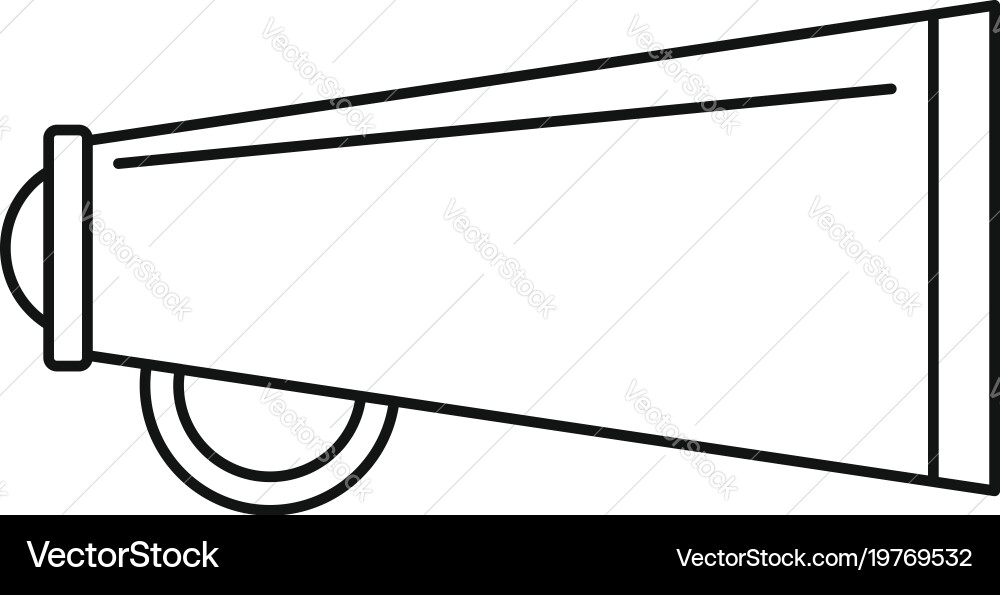 Bullhorn icon outline style Royalty Free Vector Image