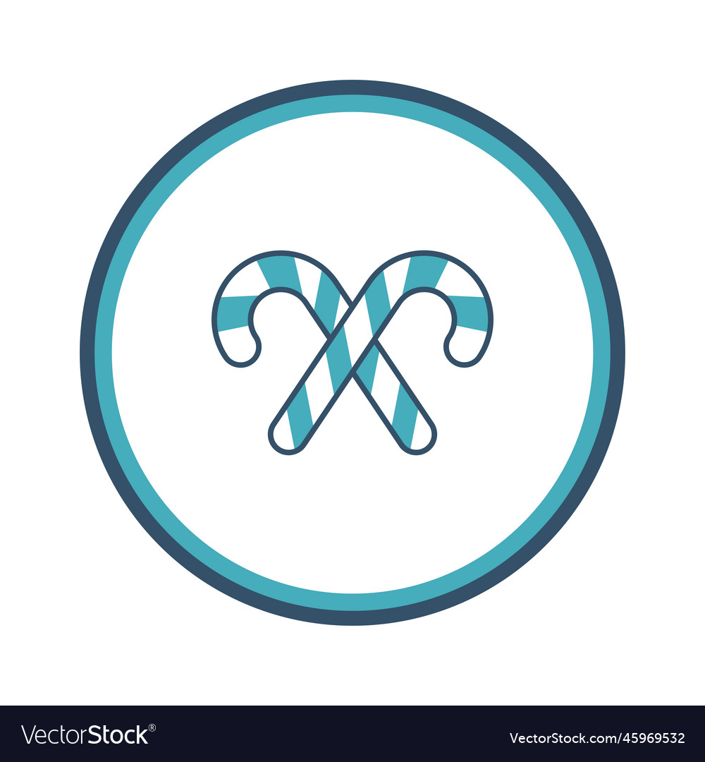 Candy cane creative icon from christmas icons Vector Image