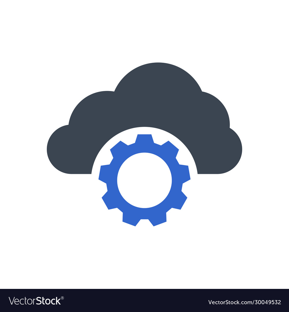 Cloud setting icon Royalty Free Vector Image - VectorStock