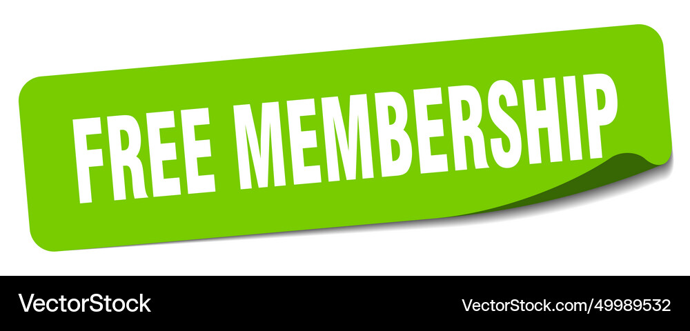 Free membership sticker free membership label Vector Image