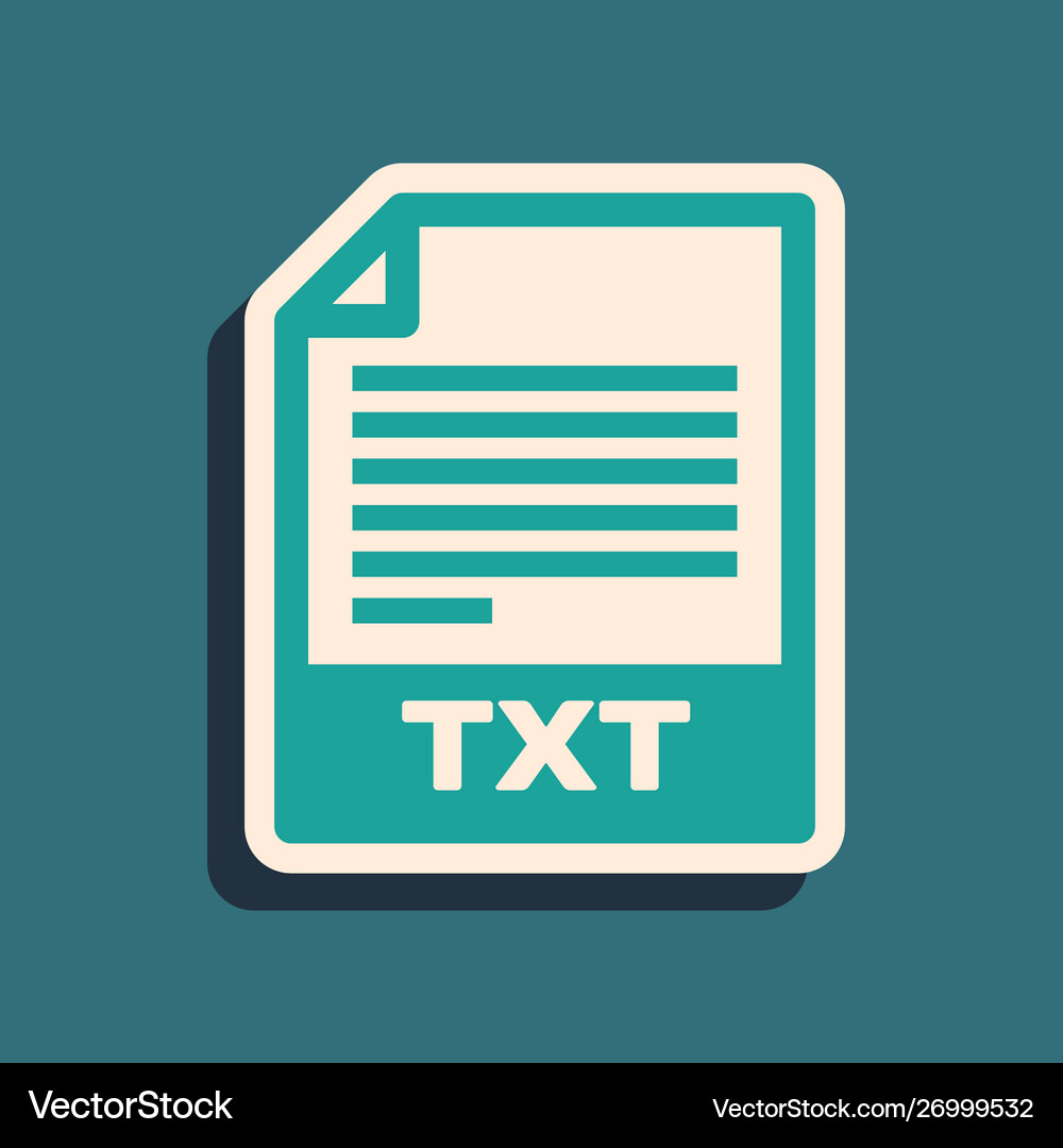 Green txt file document download button icon Vector Image
