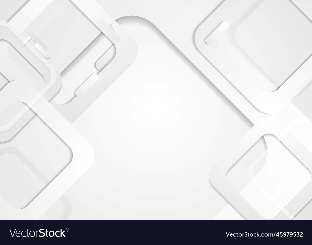Grey tech squares background Royalty Free Vector Image