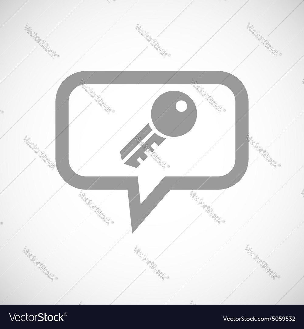 Key grey message icon Royalty Free Vector Image Key grey message icon Royalty Free Vector Image