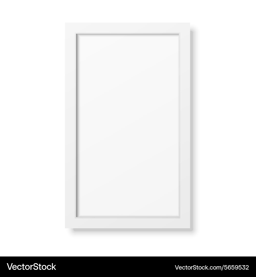 Realistic white frame Royalty Free Vector Image