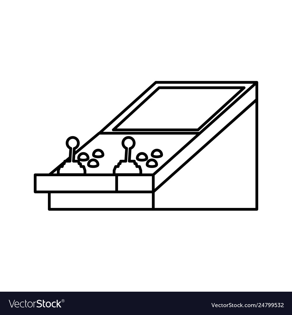 Retro console video game machine Royalty Free Vector Image