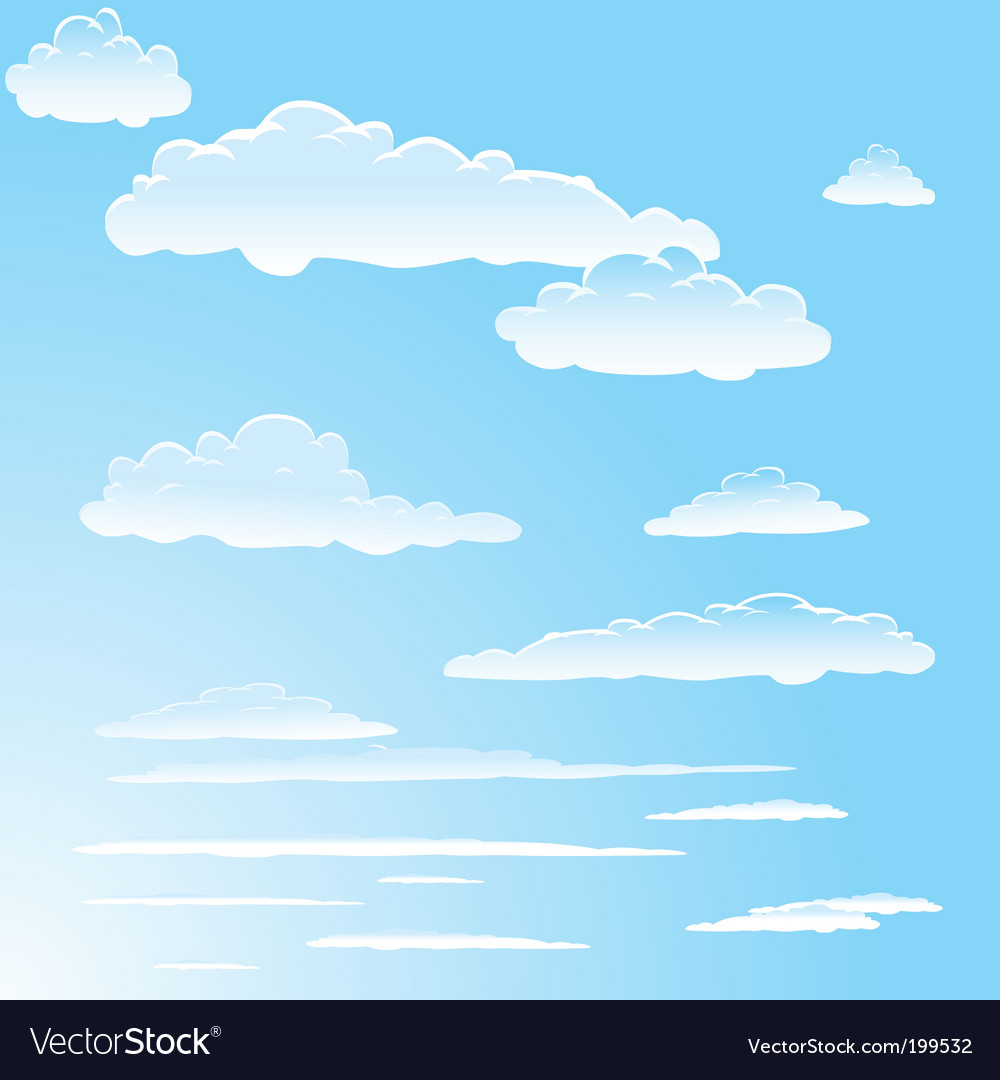 Sky and clouds Royalty Free Vector Image - VectorStock
