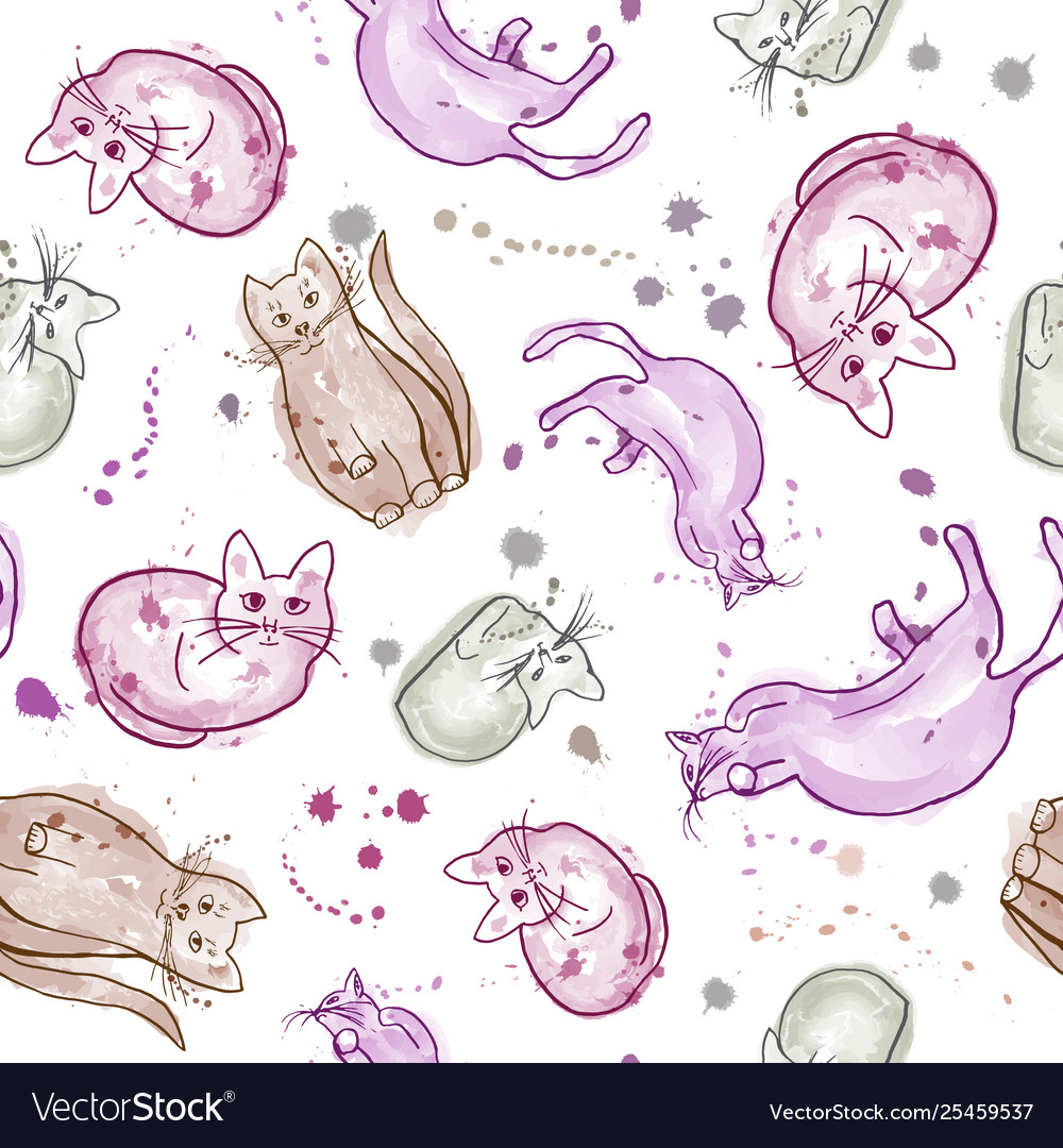Cat pattern Royalty Free Vector Image - VectorStock