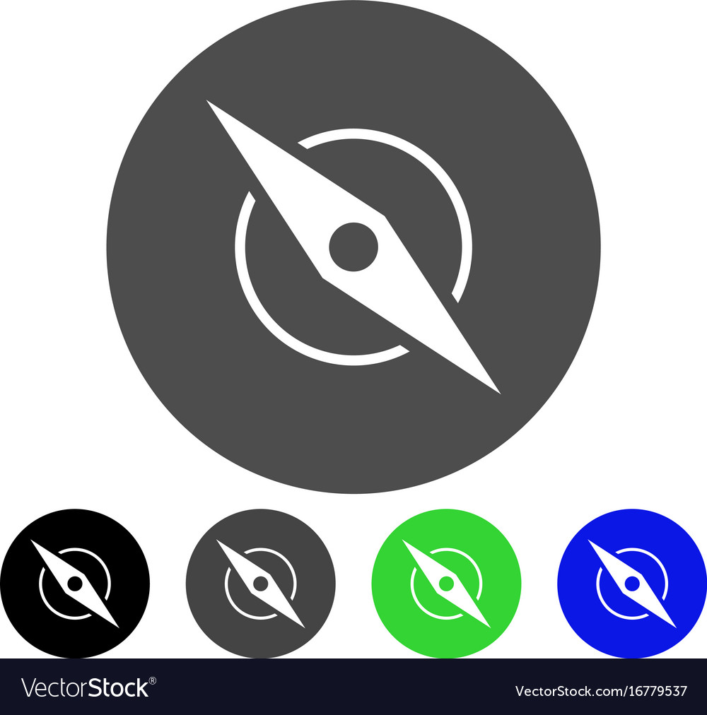 Compass flat icon Royalty Free Vector Image - VectorStock