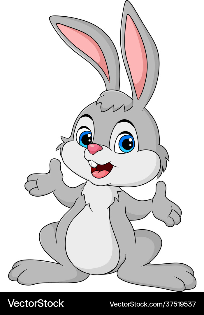 Cute rabbit animal cartoon Royalty Free Vector Image