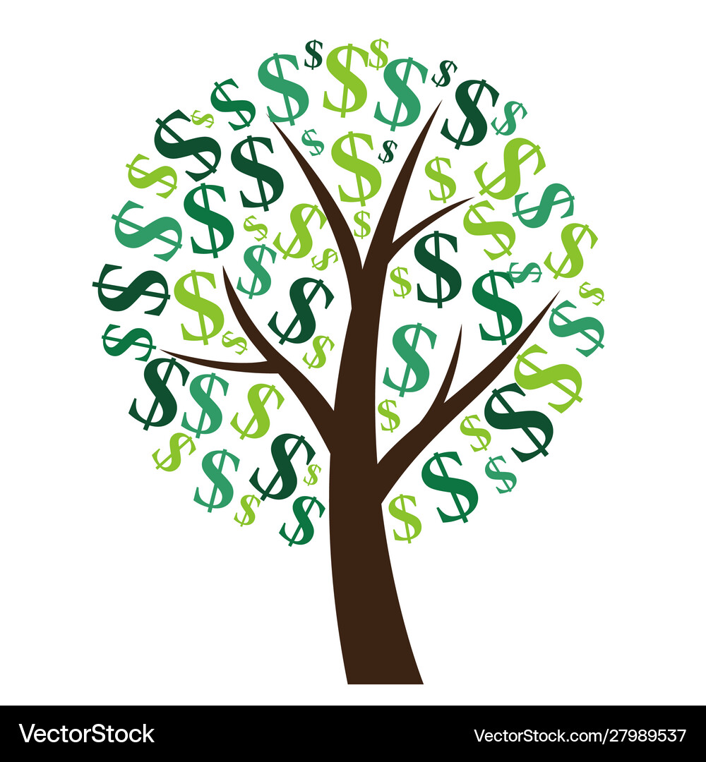 Financial concept money tree - symbol Royalty Free Vector